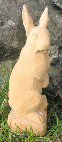 Hase, 20 cm, vorgefräster Rohling zum Schnitzen
